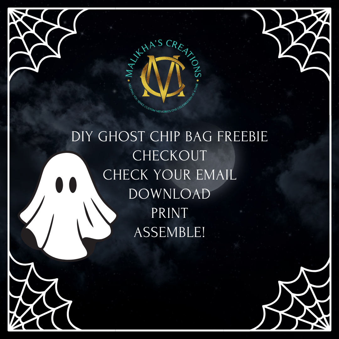 FREE DIY Ghost Halloween Chip Bag | MALIKHA'S CREATIONS